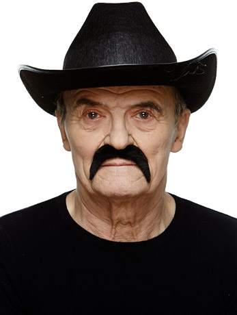 Black 70s Moustache - Angels Fancy Dress